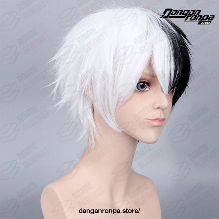 Danganronpa Monokuma Wig Cosplay Costume White Black Synthetic Hair ...