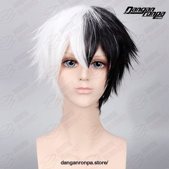 Danganronpa Monokuma Wig Cosplay Costume White Black Synthetic Hair ...